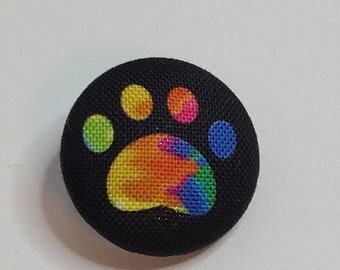 Paw Print Button - Etsy