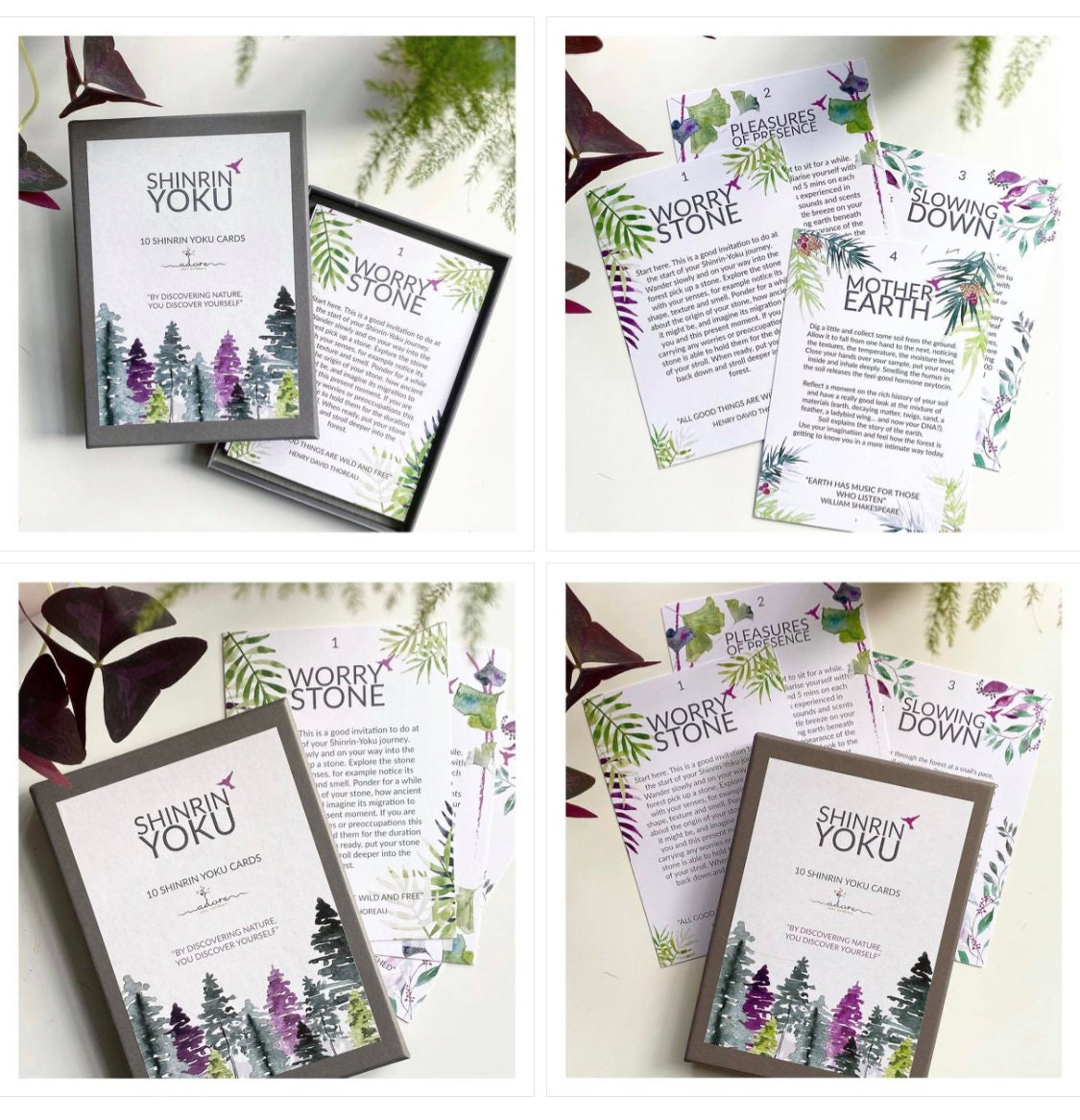 Nature Activity Cards. Forest Bathing Cards. Mindfulness Cards. Forest ...