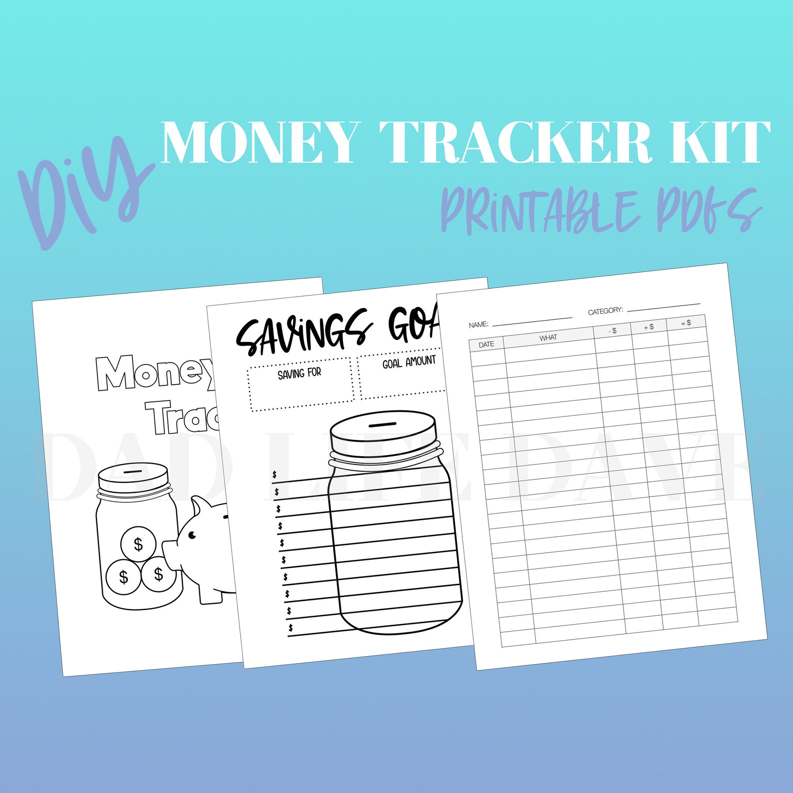 DIY Money Tracker Pack Digital Printable PDF - Etsy