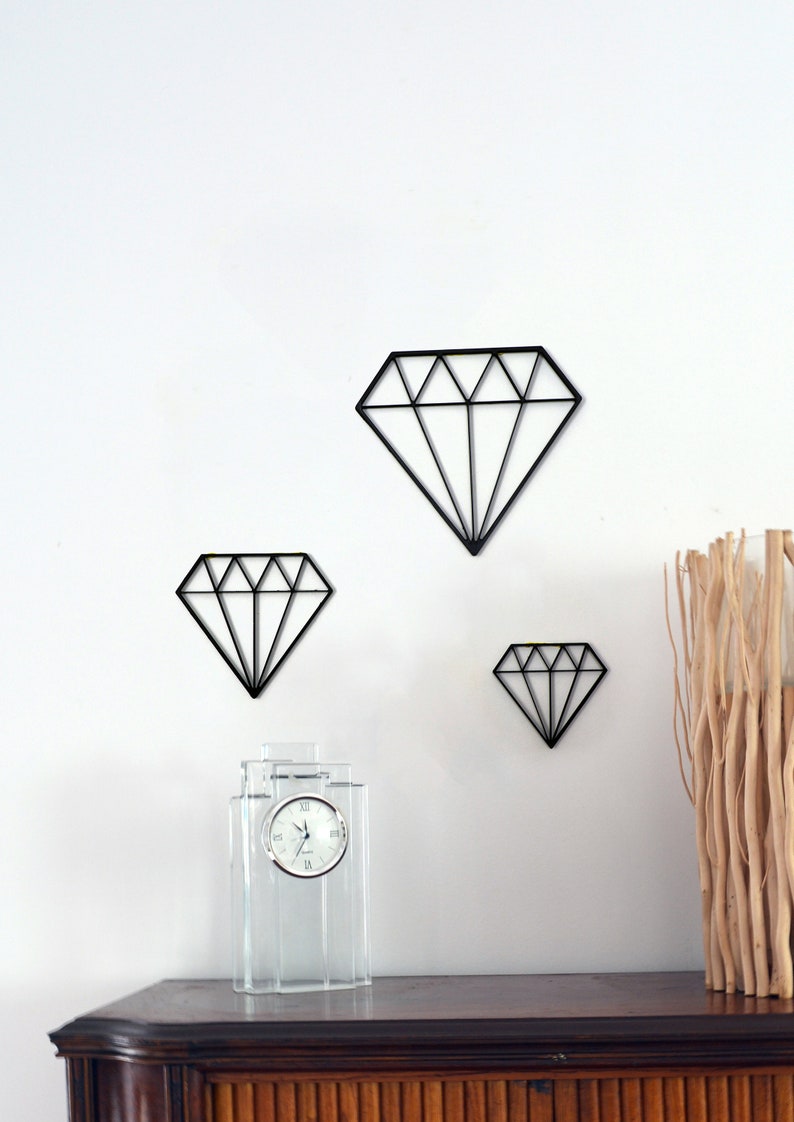 Diamond Origami Wall Décor Gift Idea, Geometric Wall Art, 3D Print ...