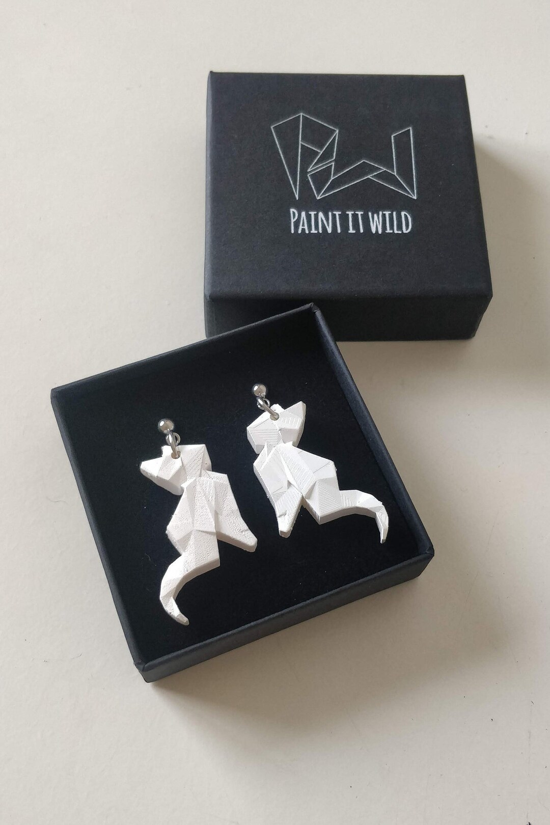 Resin Origami Cat Earrings: Contemporary Geometric Jewelry - Etsy