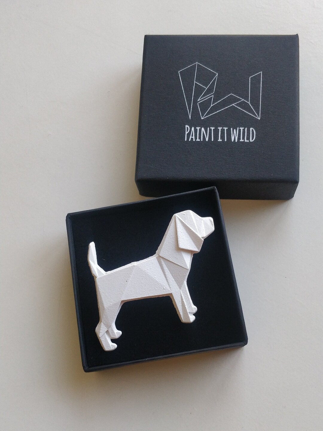 Origami Beagle Brooch, Geometric Dog Badge, Cute Animal Contemporary ...