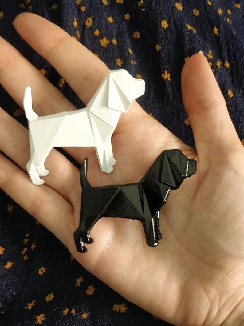 Origami Beagle Brooch Geometric Dog Badge Cute Animal Pin - Etsy
