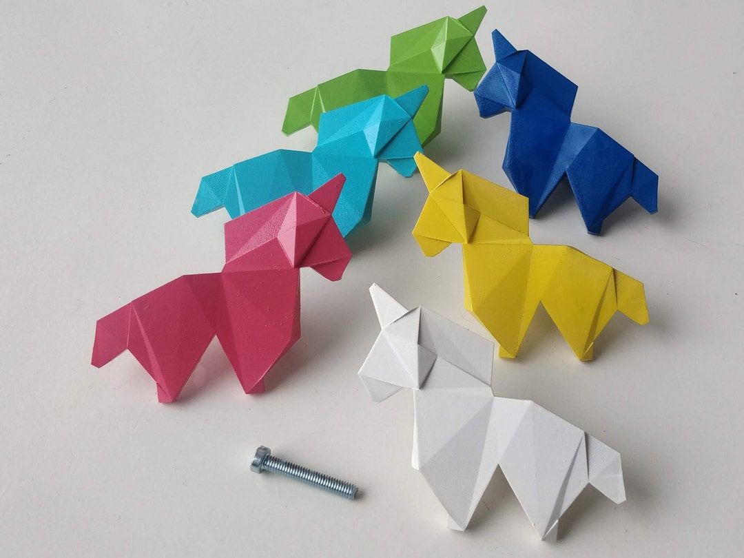 Origami Unicorn Handle, Living Room Animal Knobs, Furniture Drawer ...
