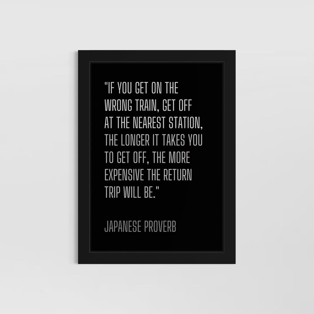 Japanese Proverb | by Artist, SLART | Wall Art Print, Office, Home ...