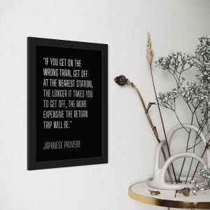 Japanese Proverb | by Artist, SLART | Wall Art Print, Office, Home ...