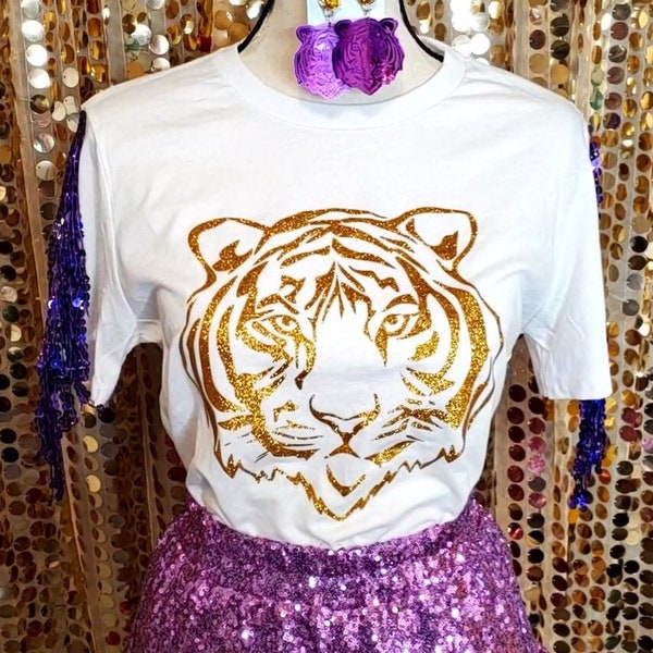 Sequin Tiger Shirt - Etsy
