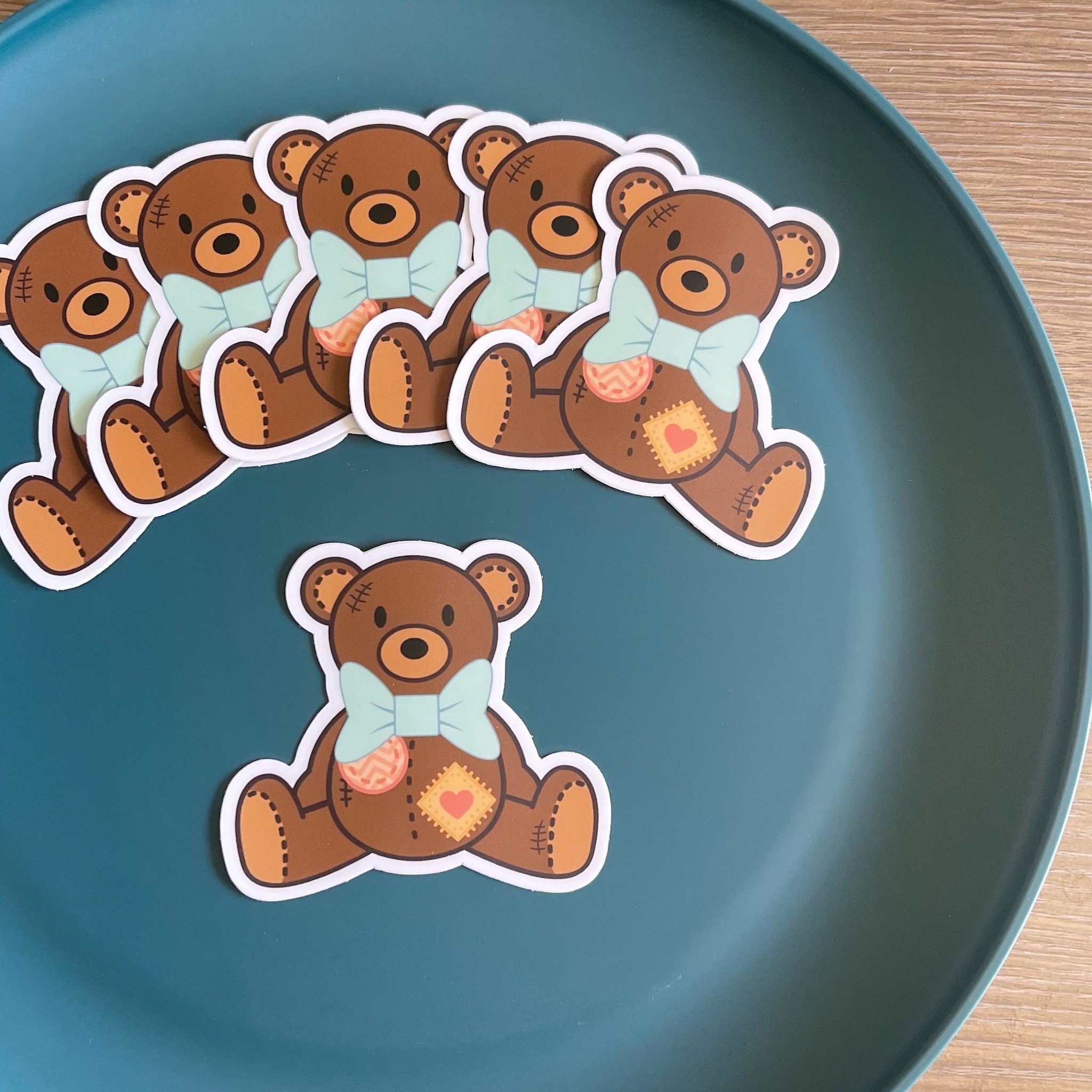 Teddy Bear Sticker, Cute Teddy Bears, Laptop Sticker, Vinyl Sticker ...
