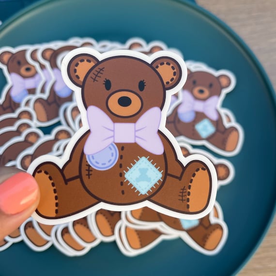 Teddy Bear Sticker Vinyl Stickers Laptop Stickers Teddy - Etsy