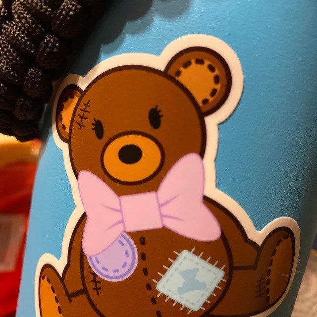 Teddy Bear Sticker Vinyl Stickers Laptop Stickers - Etsy