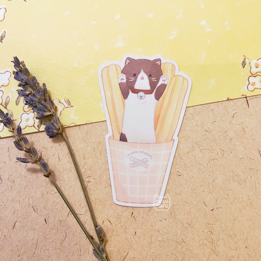 Churro the Cat Vinyl Sticker Miaumaru OC 2 Inch Glossy - Etsy