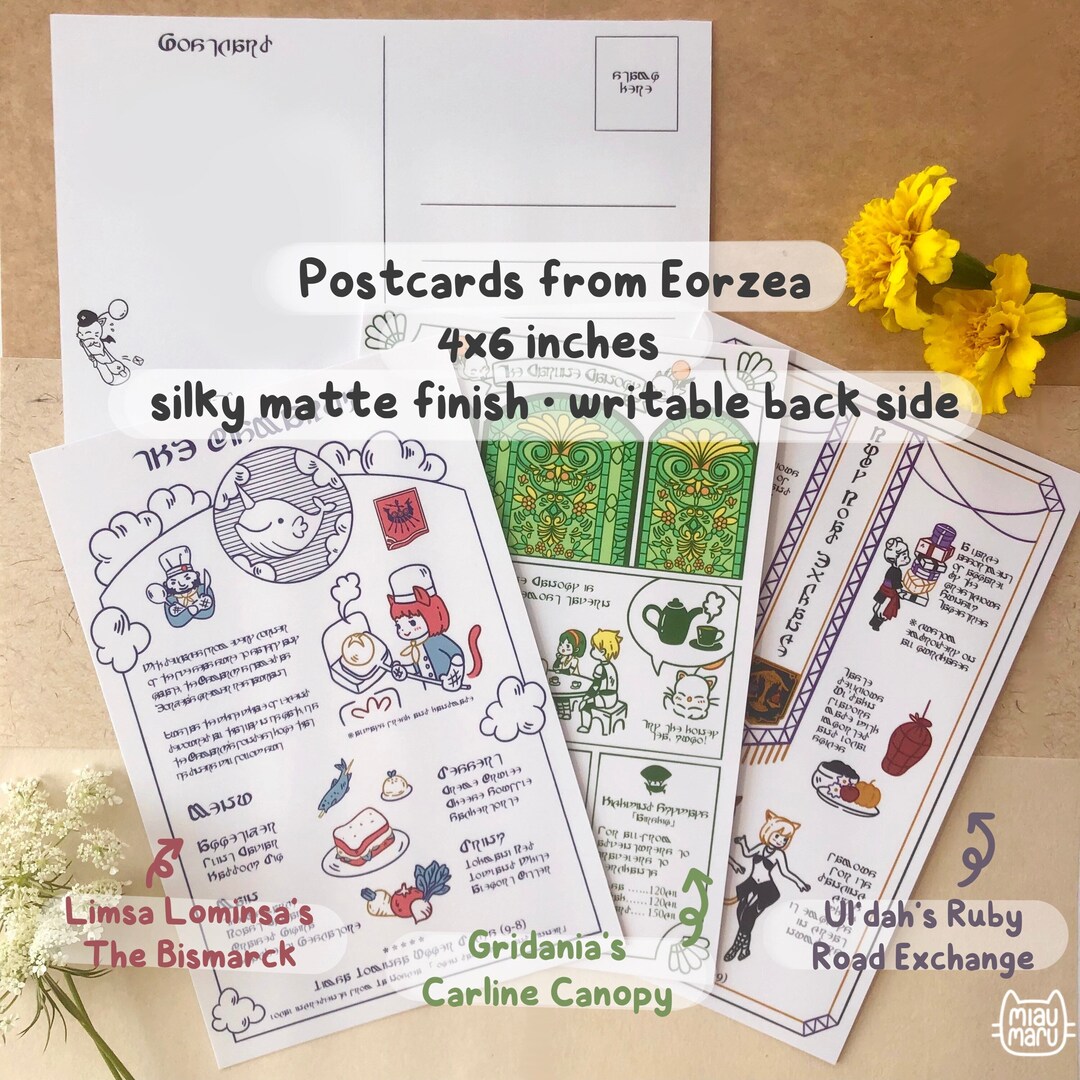 FFXIV Postcards From Eorzea Art Print 4x5 Inch Matte - Etsy
