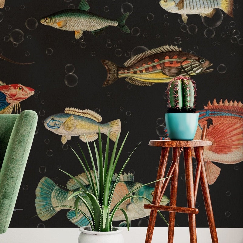 Fish Wallpaper - Etsy
