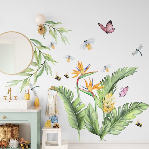 Tropical Wall Decal - Etsy