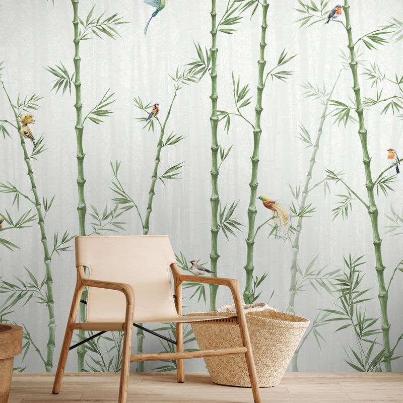 Bamboo Wallpaper - Etsy