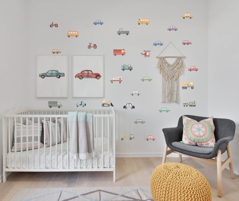 Kids Transport Wall Decal Cute Vehicle Wall Sticker - Etsy