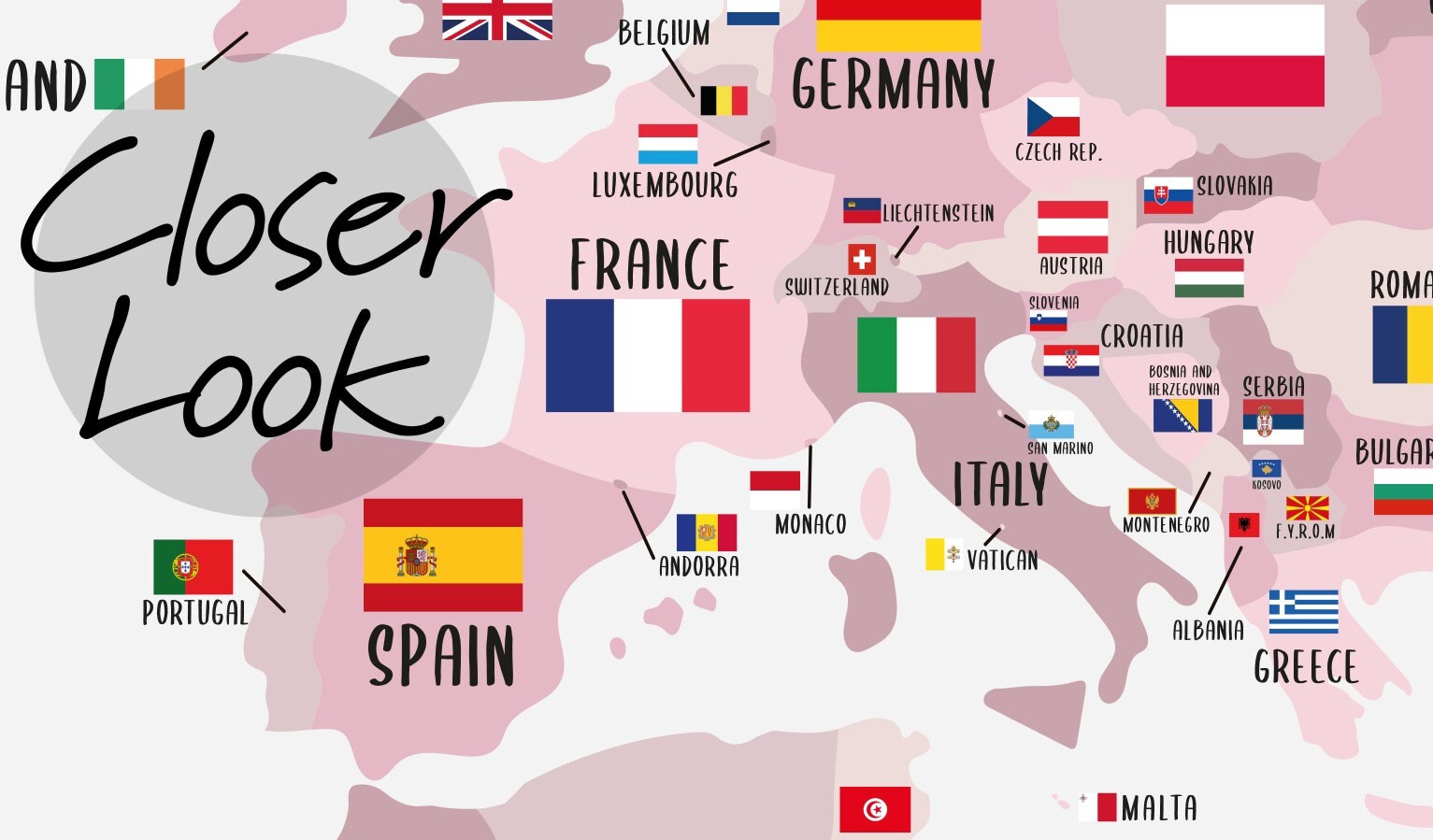 Kids Map Wallpaper Cute World Map With Country Flags Wall - Etsy Australia