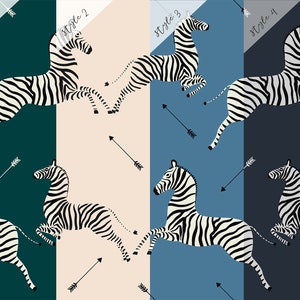 Zebra With Arrow Wallpaper | Savanna Animals Wall Mural | African ...