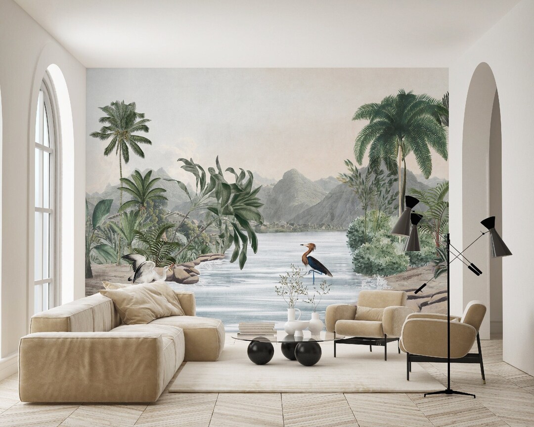 Vintage Landscape Wallpaper Vintage Historical Scenic Wall Mural - Etsy