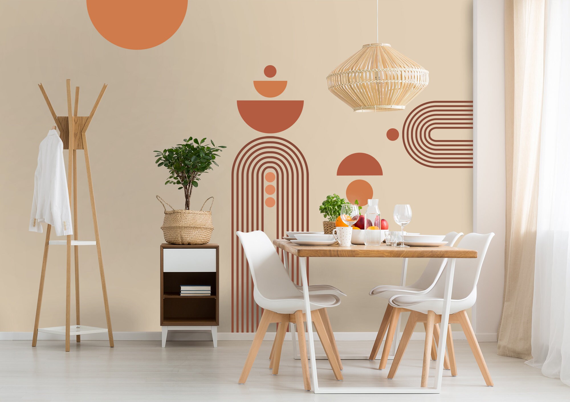 Arch Wall Decal Abstract Shape and Line Art Wall Sticker | Etsy