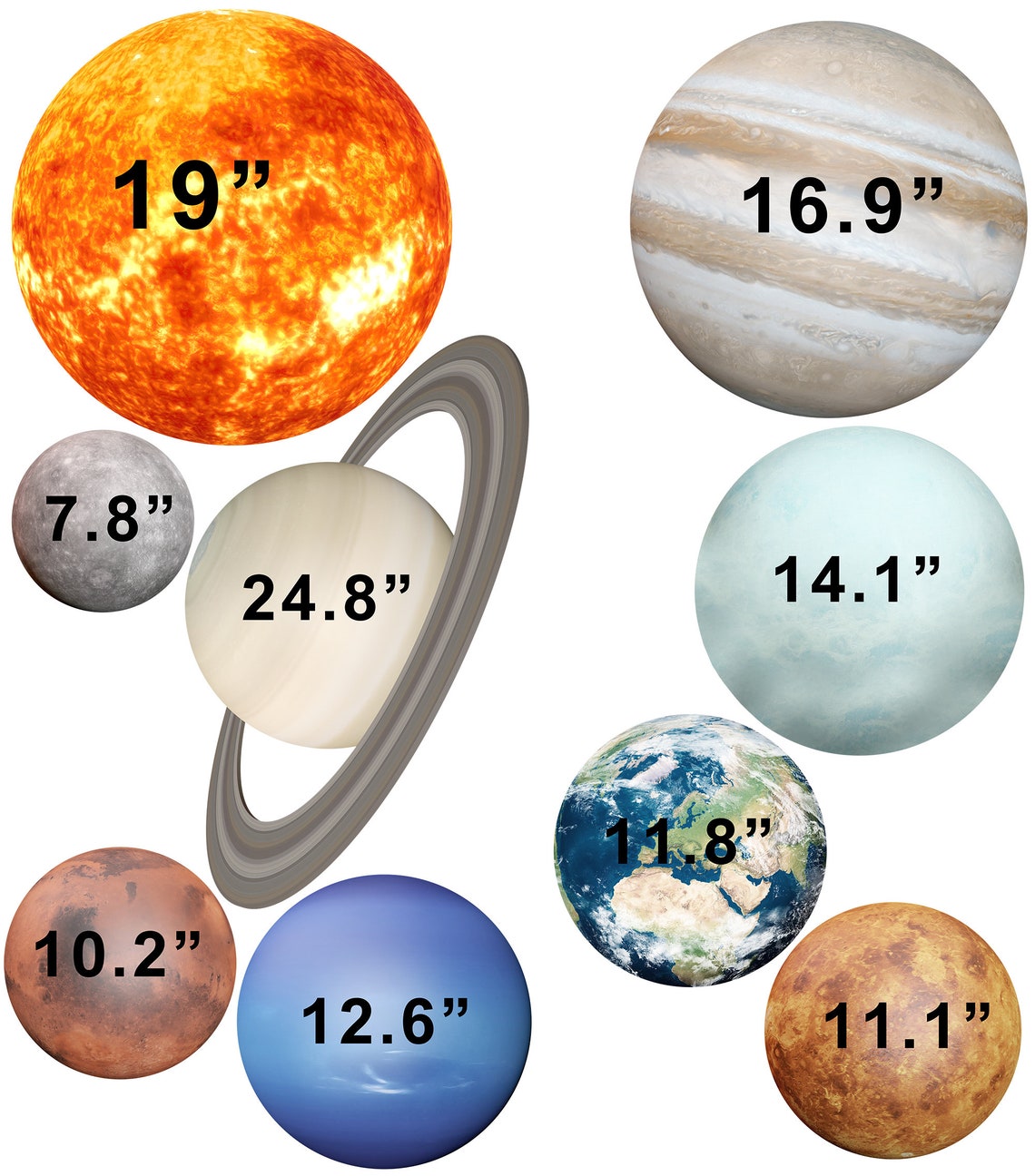 Planets Wall Decal Solar System Wall Sticker - Etsy