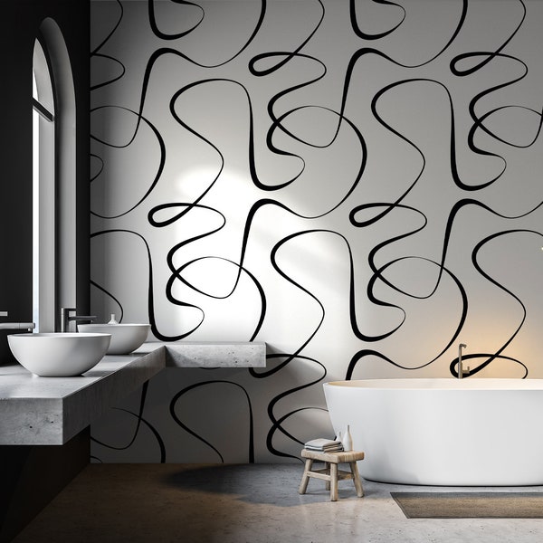 Abstract Line Wallpaper - Etsy
