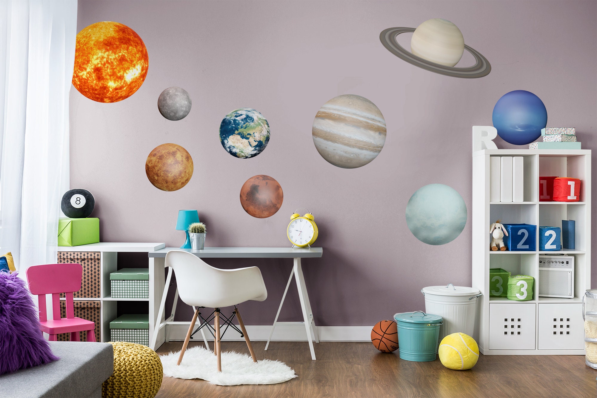 Planets Wall Decal Solar System Wall Sticker - Etsy