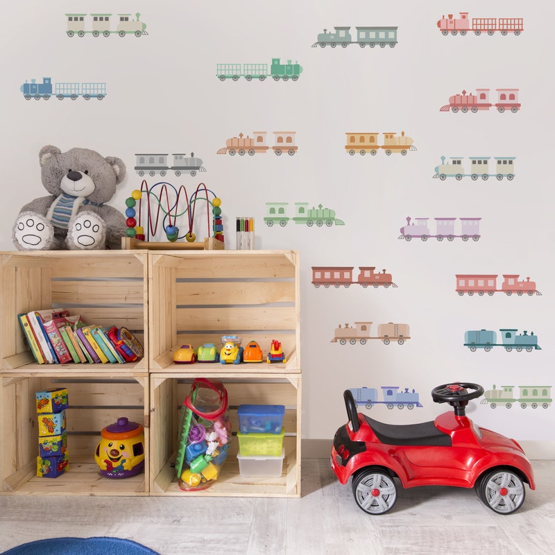 Kids Train Wall Decals - Etsy
