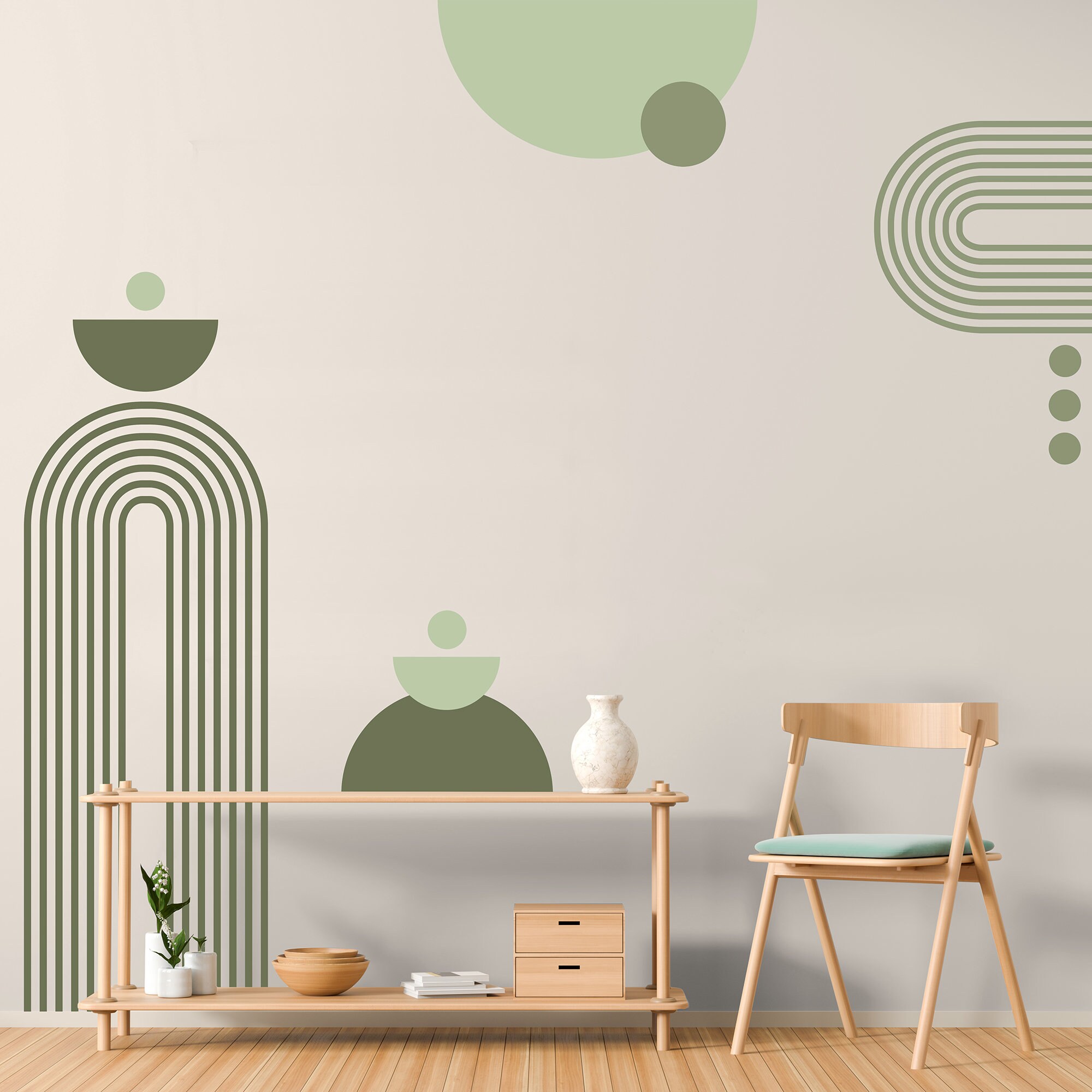 Arch Wall Decal Abstract Shape and Line Art Wall Sticker - Etsy Australia