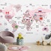 Buy Kids Map Wallpaper Cute World Map With Country Flags Wall Mural ...