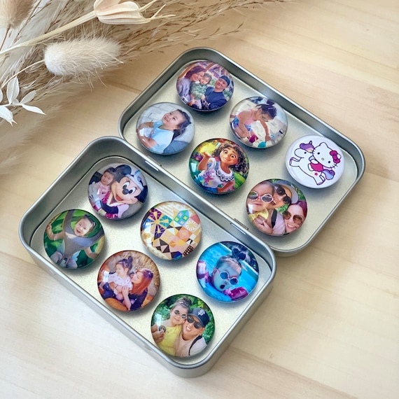 Custom Photo Magnets Glass SET OF 12 Personalized 1 FREE - Etsy