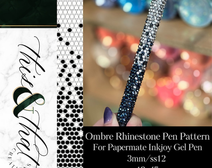 Ombre Rhinestone Pen Pattern Digital Download - Etsy