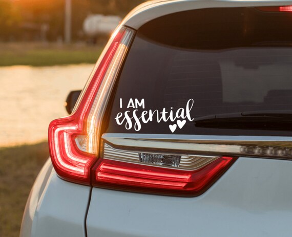 I Am Essential Vinyl Car Decal - Etsy