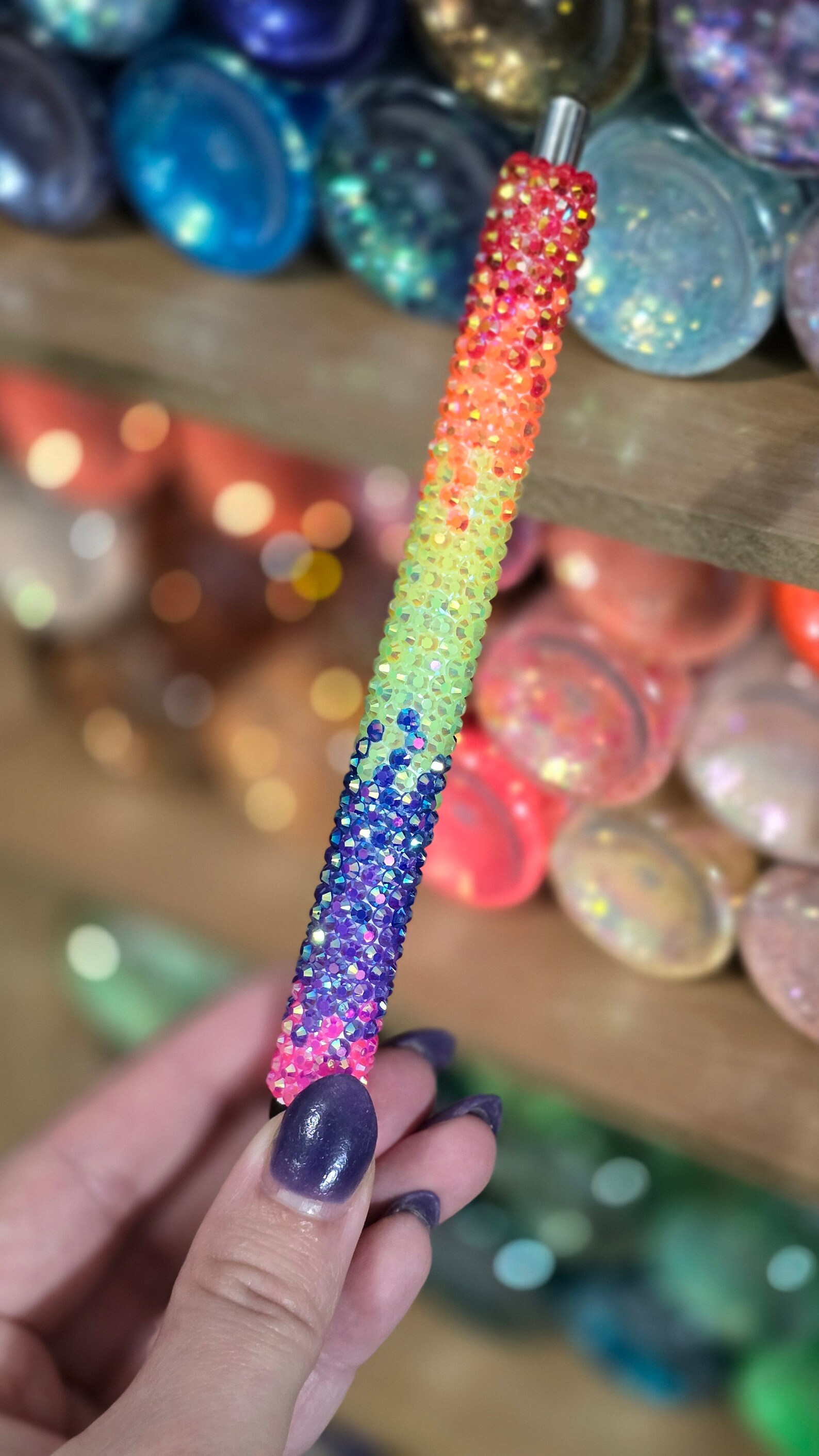 Rainbow Ombre Rhinestone Pen Pattern Digital Download - Etsy
