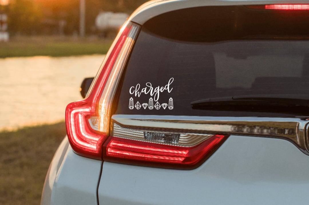 Charged Vinyl Car Decal Sticker - Etsy