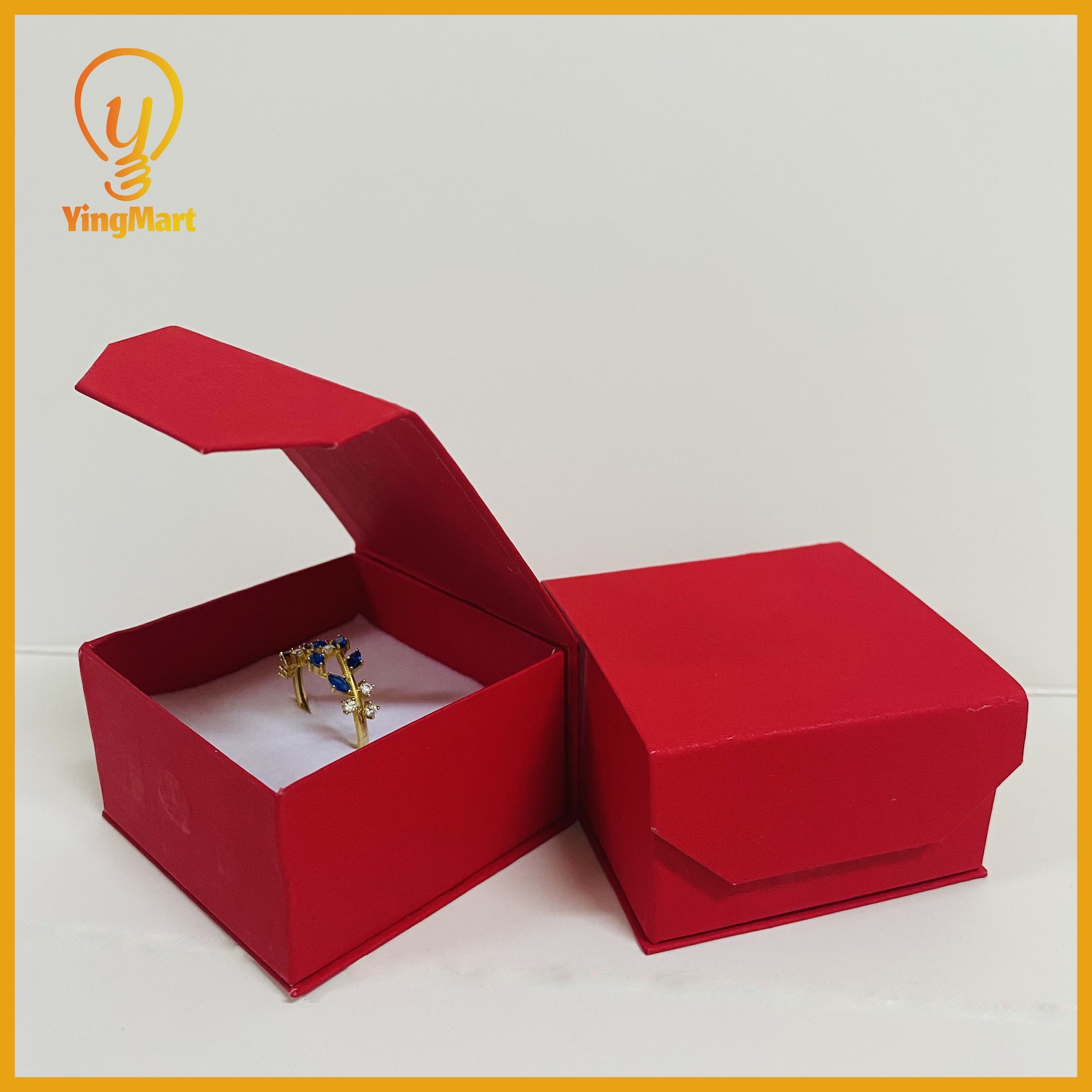 Yingmart Set 6 Red Jewelry Cube Gift Box With Magnet 5.5 Cm | Etsy