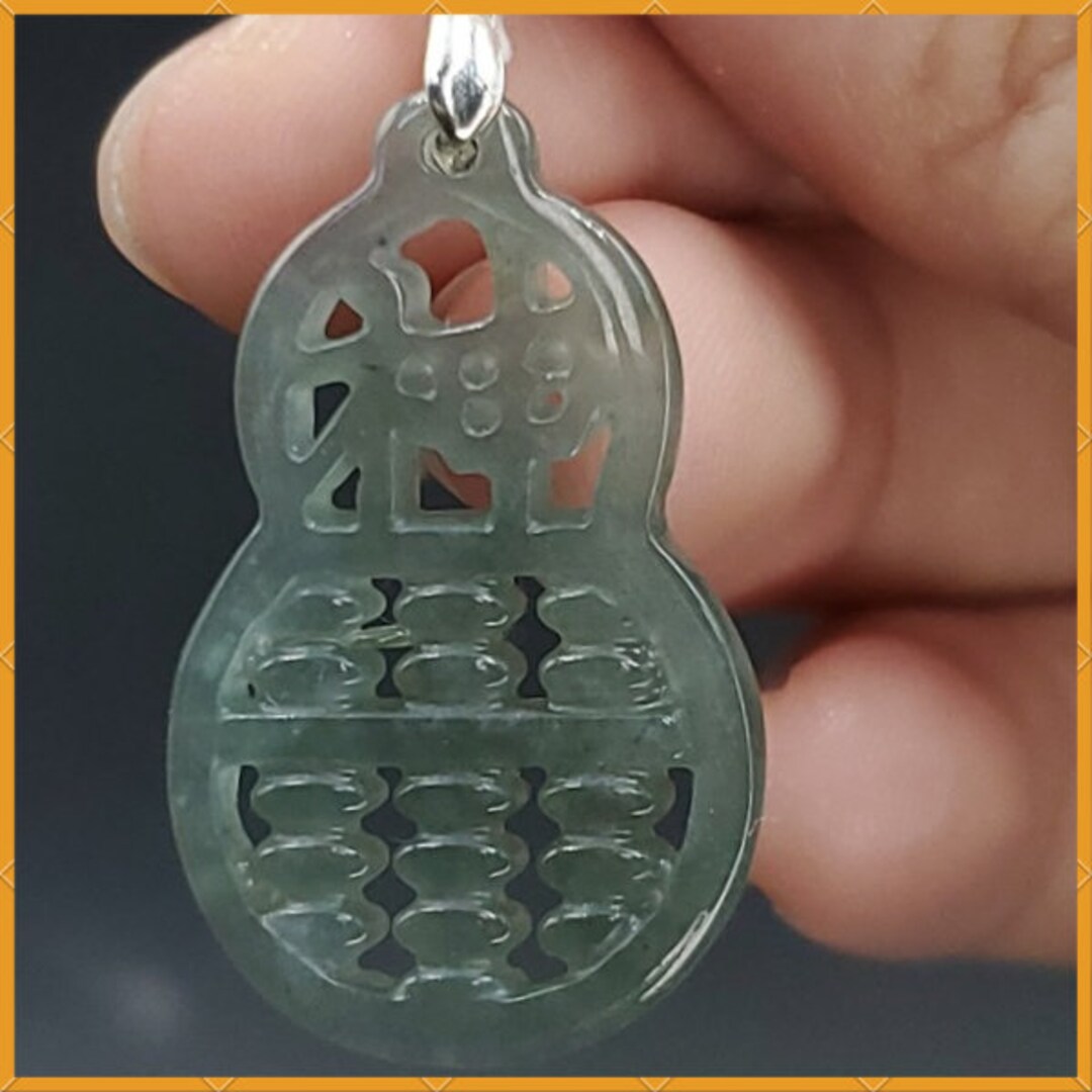 Yingmart Light Blue Hulu Genuine Jadeite Jade Grade A Hand Craving ...