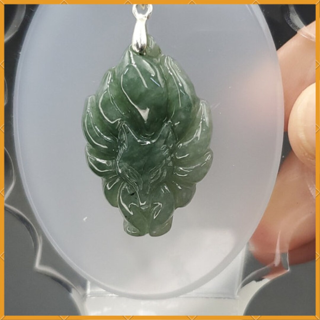 Yingmart Green Nine Tails Fox Burmese Myanmar Genuine Jadeite Jade ...