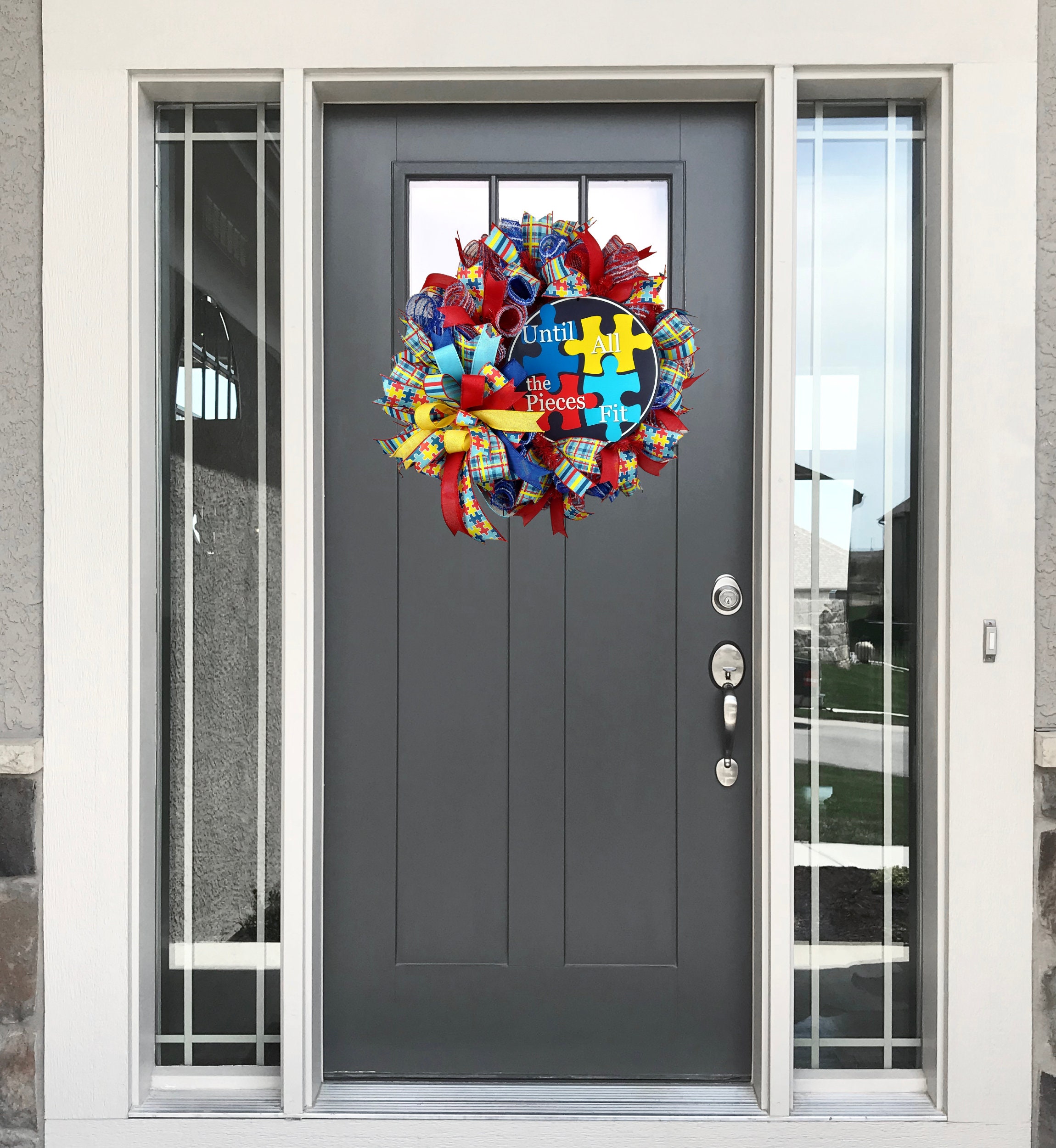 Autism Awareness Wreath for Front Door, Kid's Room, Classroom, Autism ...