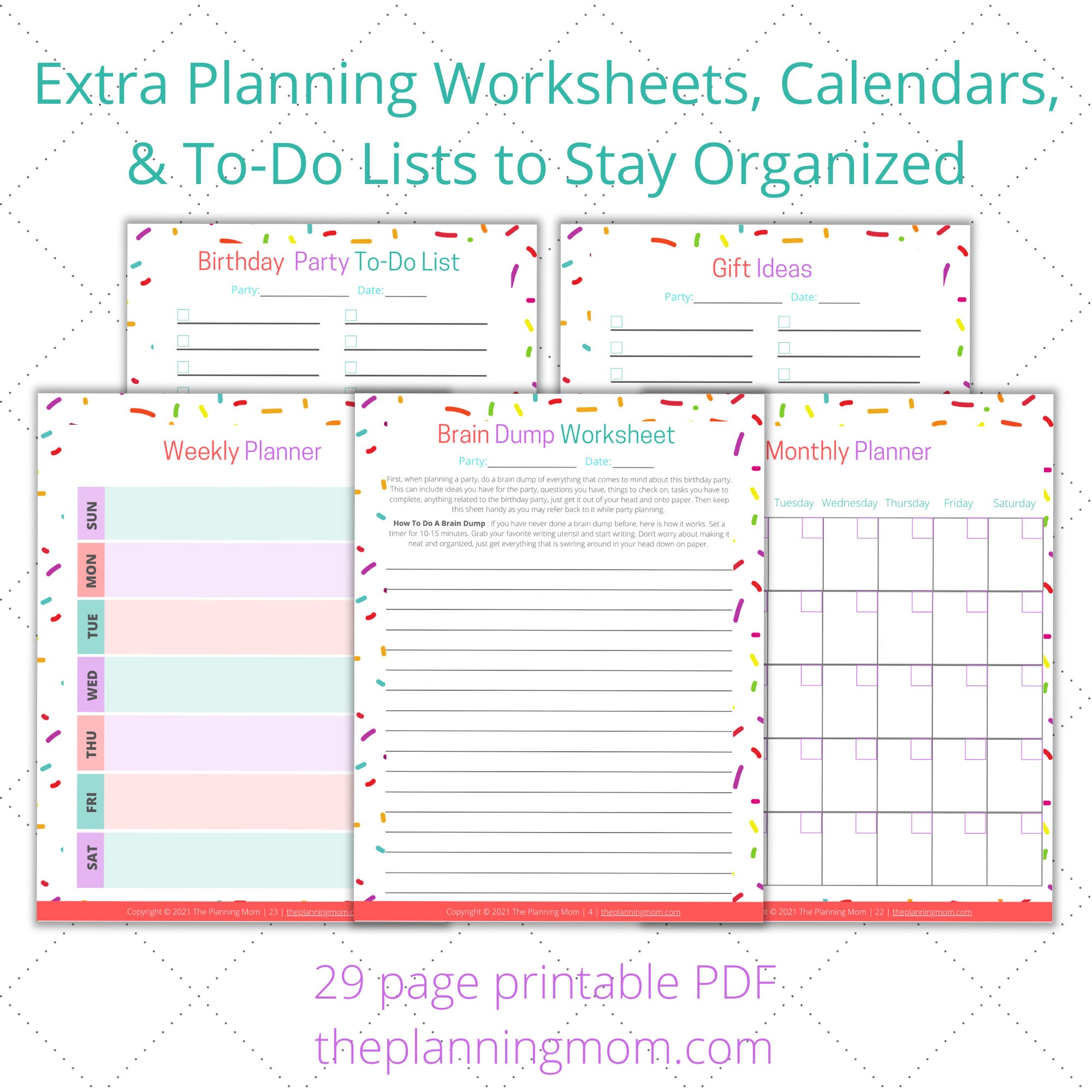 Birthday Party Planner, Birthday Party Checklist, Birthday Party ...