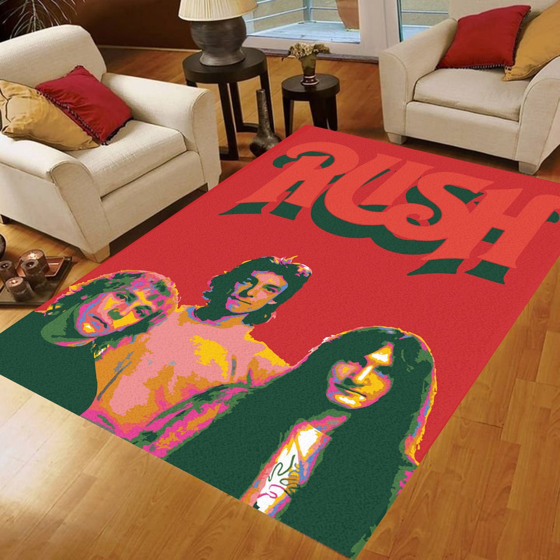 Rush Rock band Rug Rush Pop Art print Music Room Floor | Etsy
