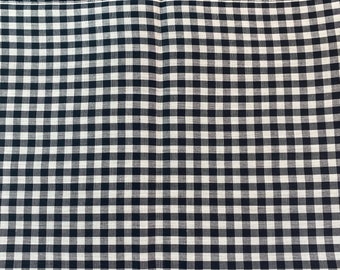 Black Gingham Fabric - Etsy