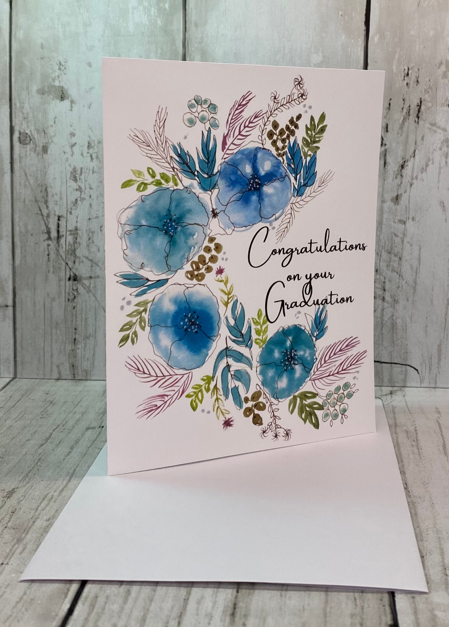 Graduation Congratulations Card, College Graduation Card, Blank Card ...