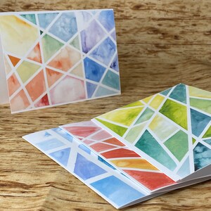 Abstract Watercolor Cards, Blank Cards Set of 5, Birthday Gift for ...