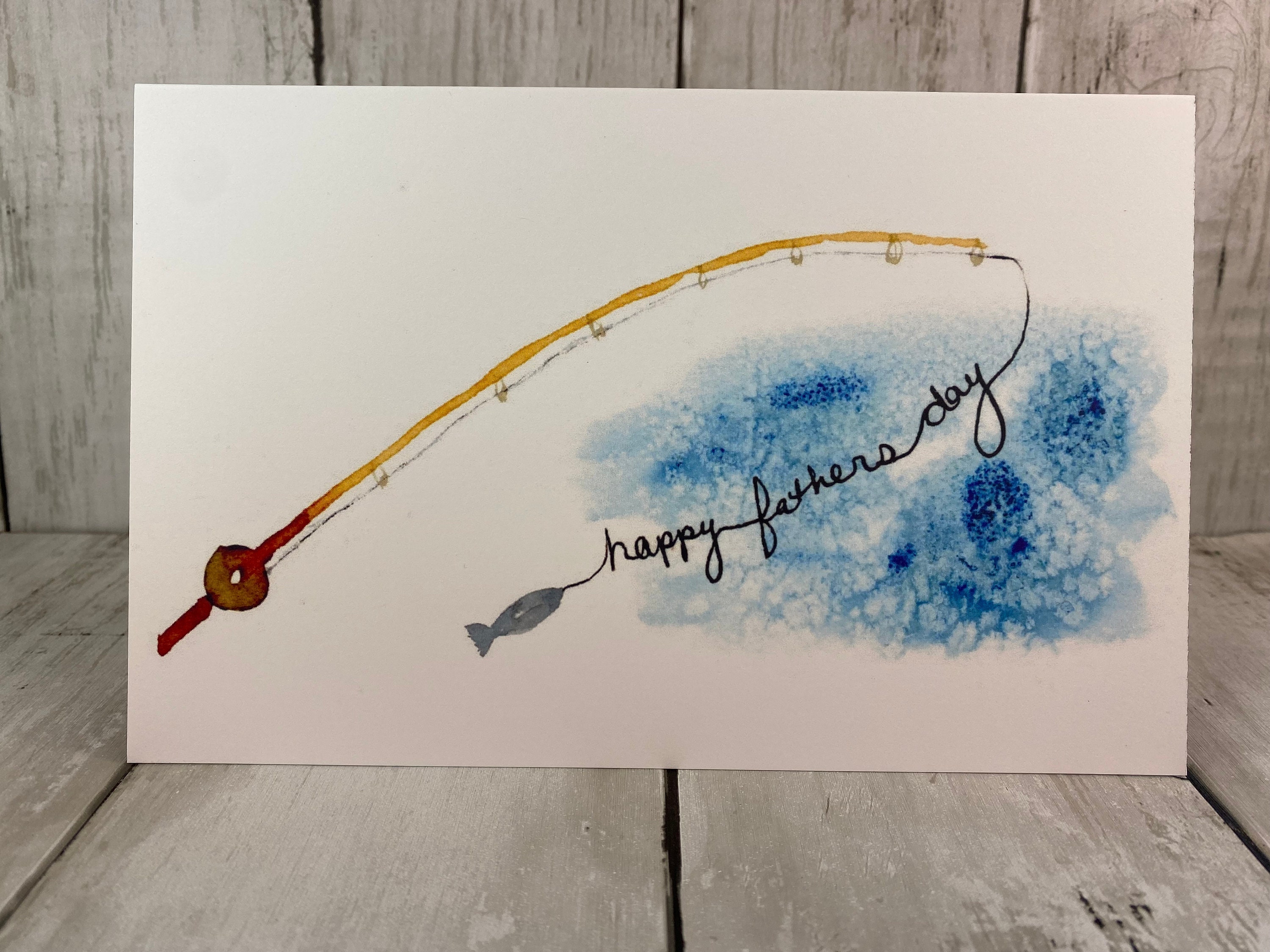Fathers Day Card From Kids, Fisherman Card, Fly Fishing Card, Fathers ...