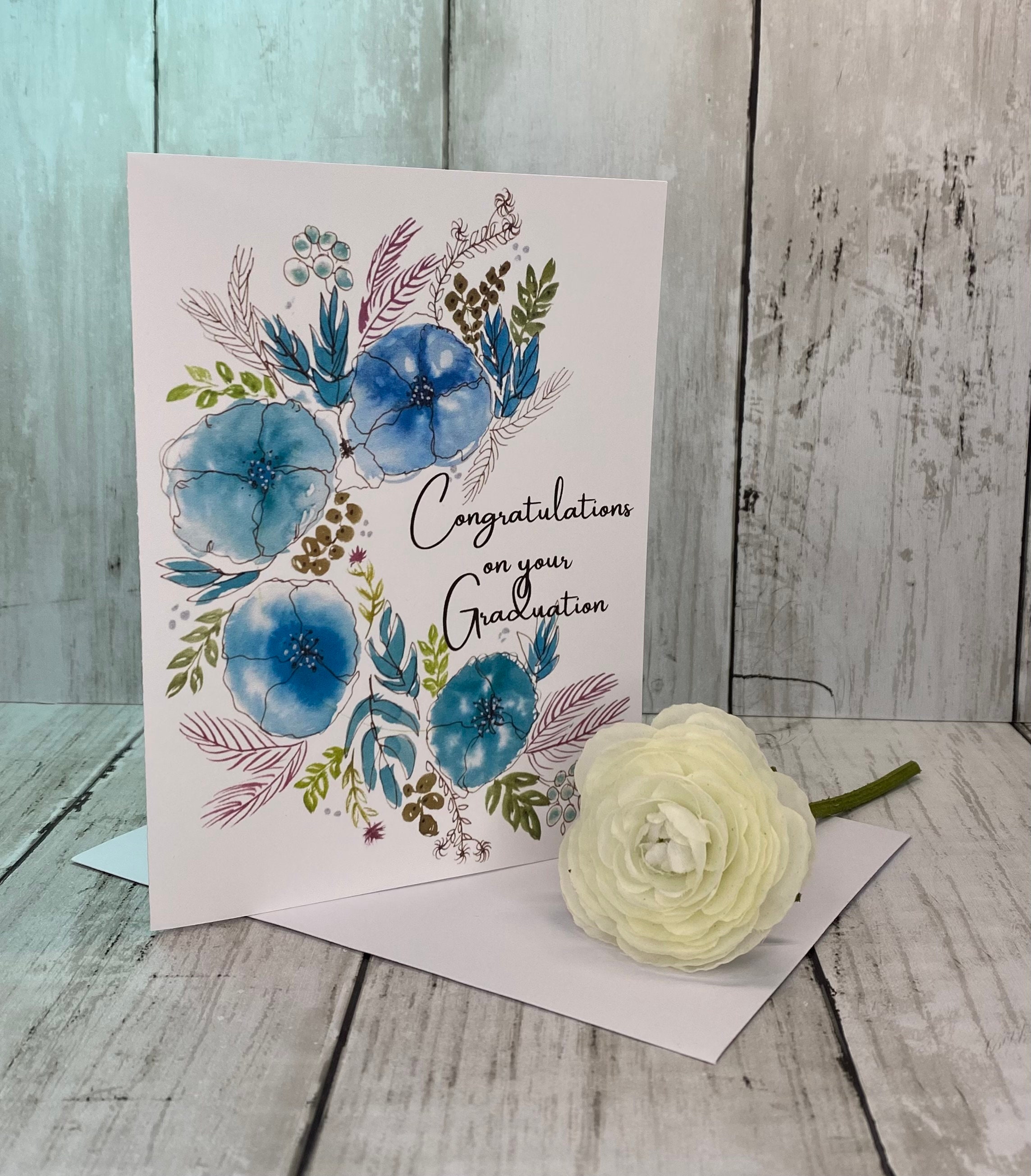 Graduation Congratulations Card, College Graduation Card, Blank Card ...