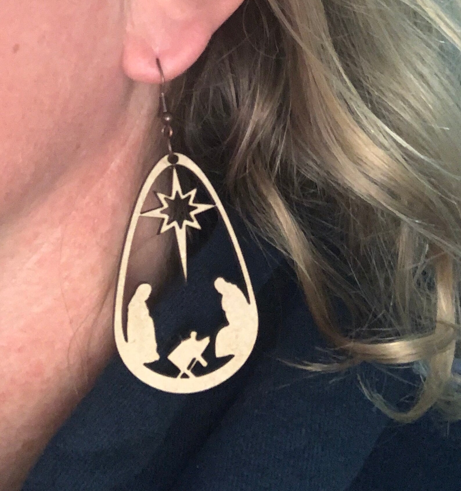 Christmas Earrings Christian Accessories Nativity Earrings - Etsy