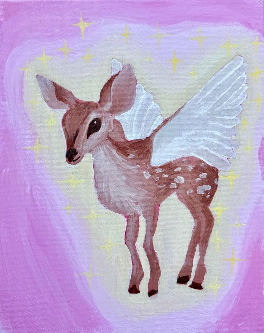 Sparkle Fairy Angel Deer Poster - Etsy
