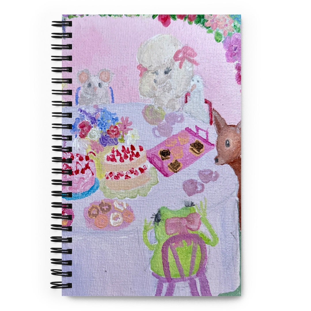 Cute Coquette Tea Party Floral Spiral Notebook - Etsy