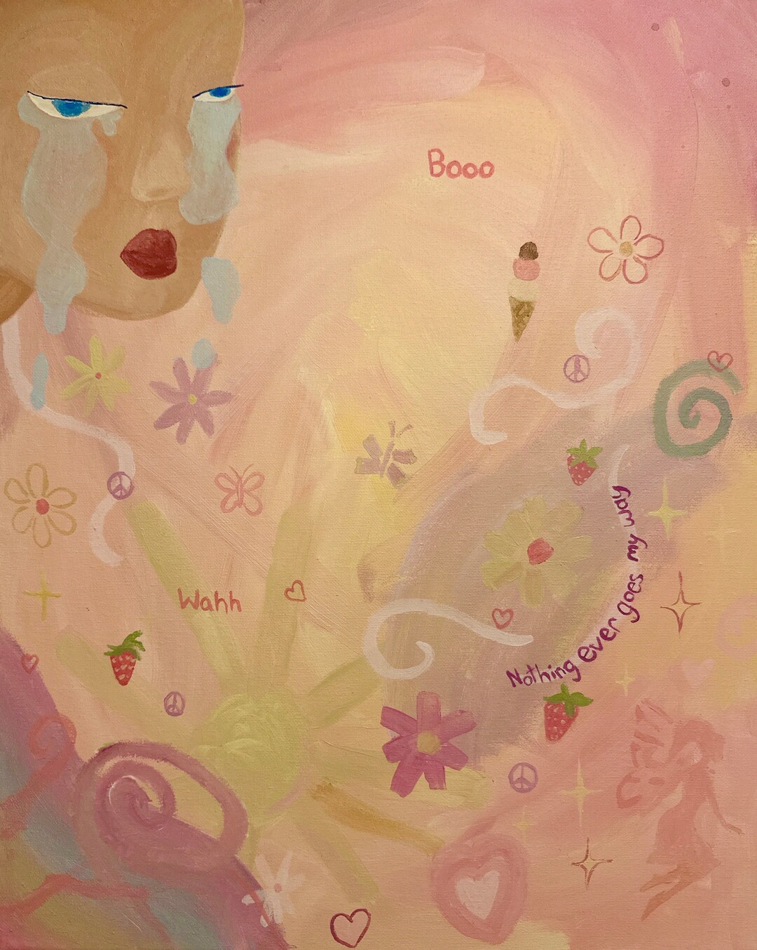 Sad Girl Crying Poster - Etsy Canada